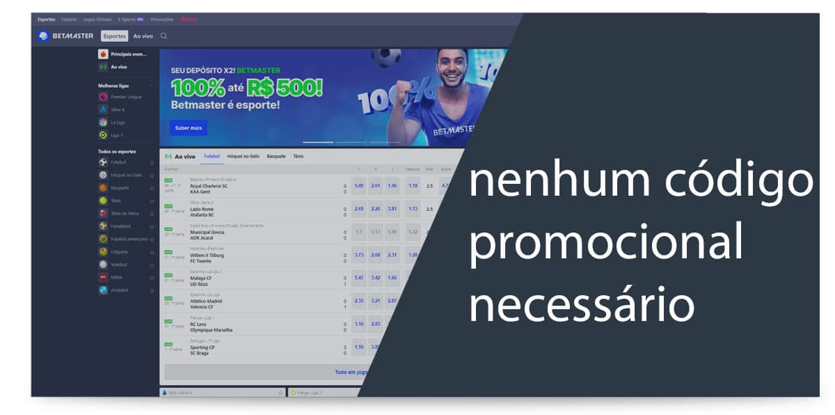 Código promocional Betmaster 2023 » Ative bônus de R$5000
