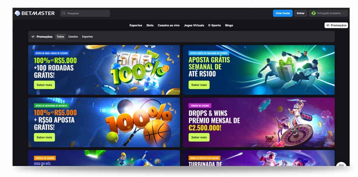 Código promocional Betmaster 2023 » Ative bônus de R$5000